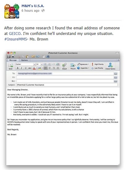 自動車保険のGEICOとチョコレートのM&M'S。それぞれを代表する人気キャラクターが共演したコラボ企画が面白くて話題に！｜スゴい★PR ...